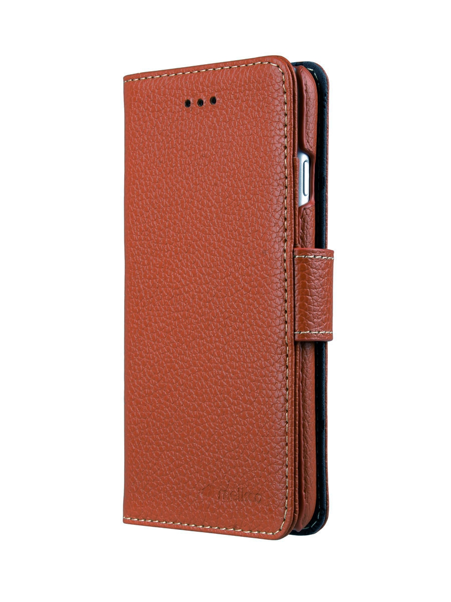 Кожаный чехол книжка Melkco для iPhone 7/8/SE 2020 - Wallet Book Type - коричневый