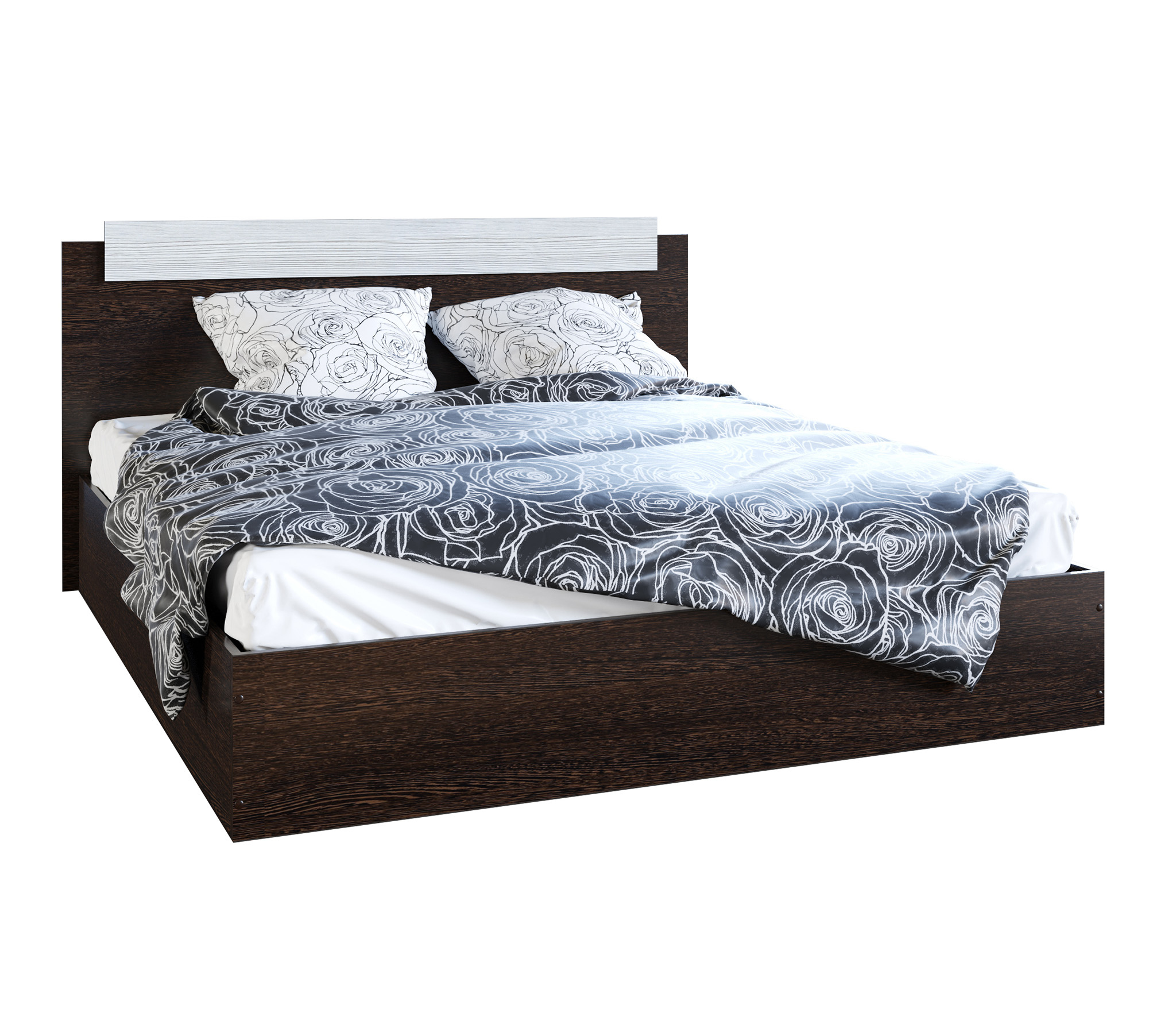 Кровать Столплит ЭКО без матраса 160х200 см Венге-Лоредо