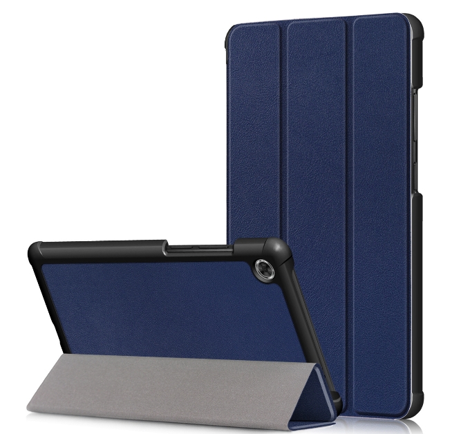 Чехол MyPads для Lenovo Tab M7 на пластиковой основе синий
