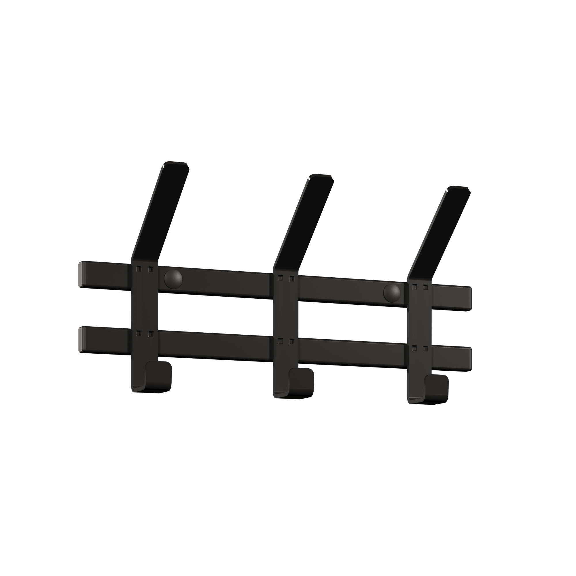 Вешалка настенная ЗМИ Торонто 3 в стиле лофт черный 34х8,5х17