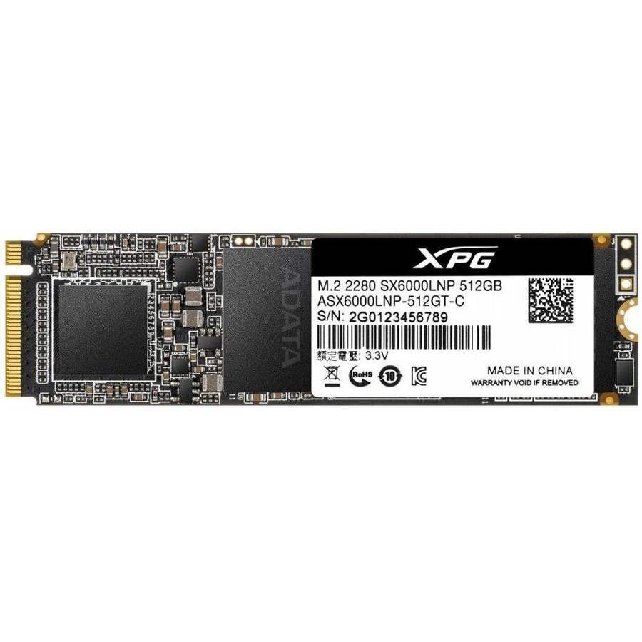 SSD накопитель ADATA XPG SX6000 Lite M.2 2280 512 ГБ (ASX6000LNP-512GT-C)