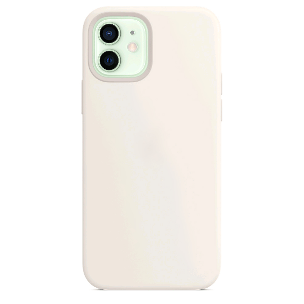 Чехол iPhone 12 Mini Silicon Case White (c LOGO)