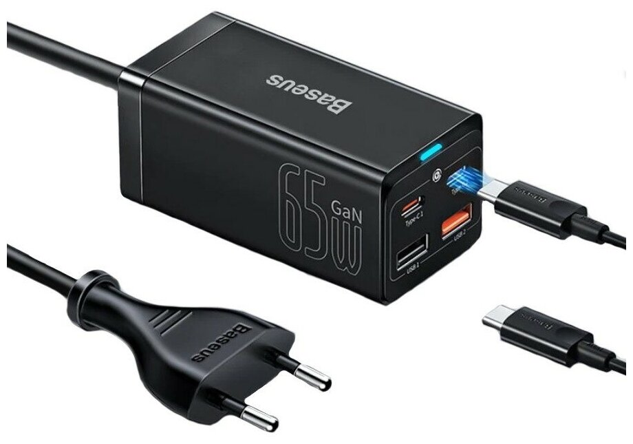 Блок питания для ноутбука Baseus GaN3 Pro Desktop Fast Charger 1м (CCGP040101)