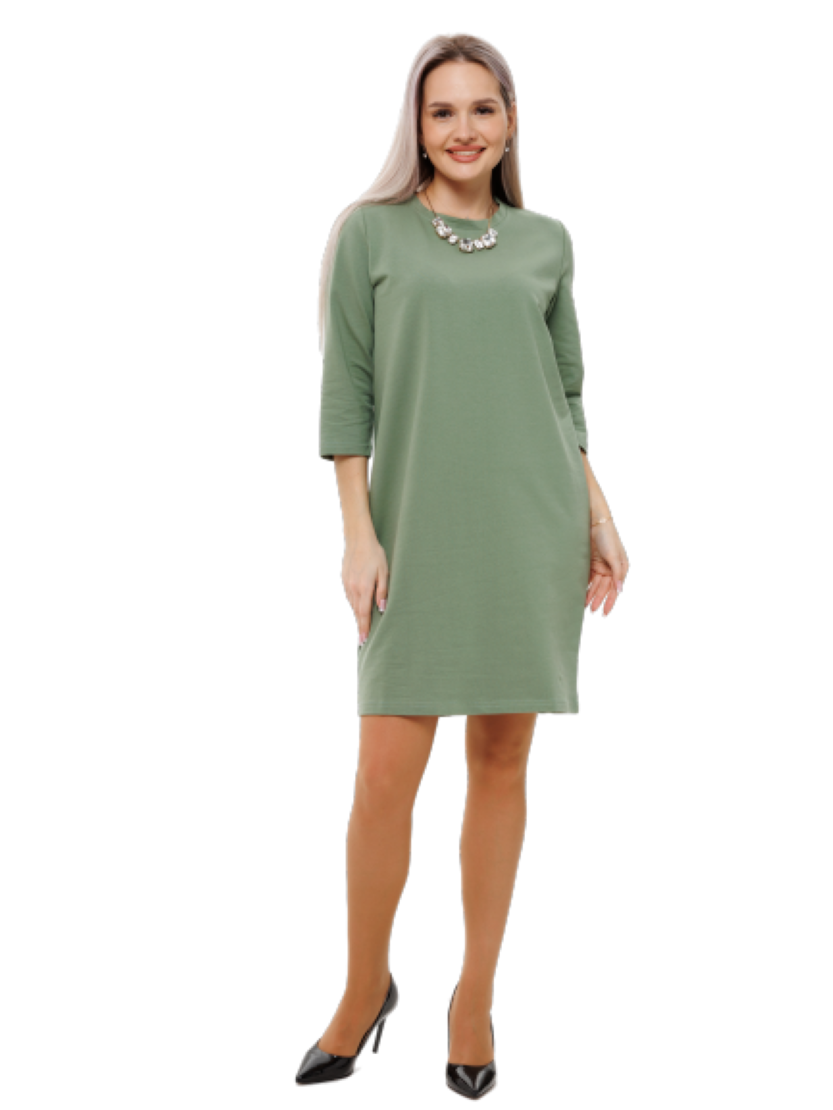 Платье женское Elenatex П-145 зеленое 58 RU