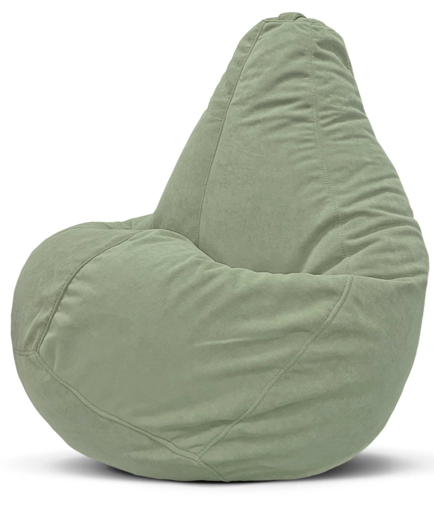 Кресло-мешок PUFLOVE пуфик груша, размер XXXL, салатовый велюр