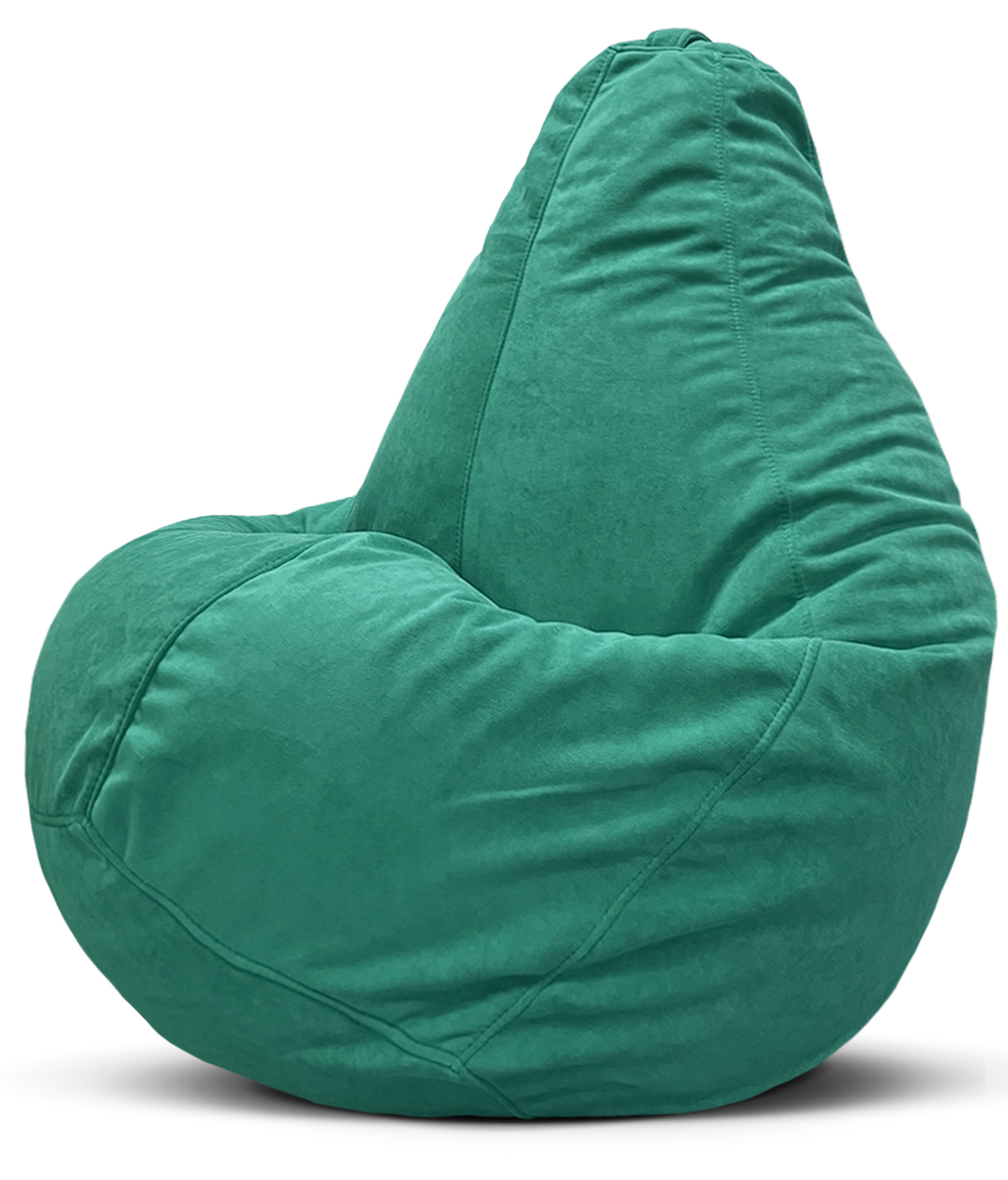 Кресло-мешок PUFLOVE пуфик груша, размер XXXL, бирюзовый велюр