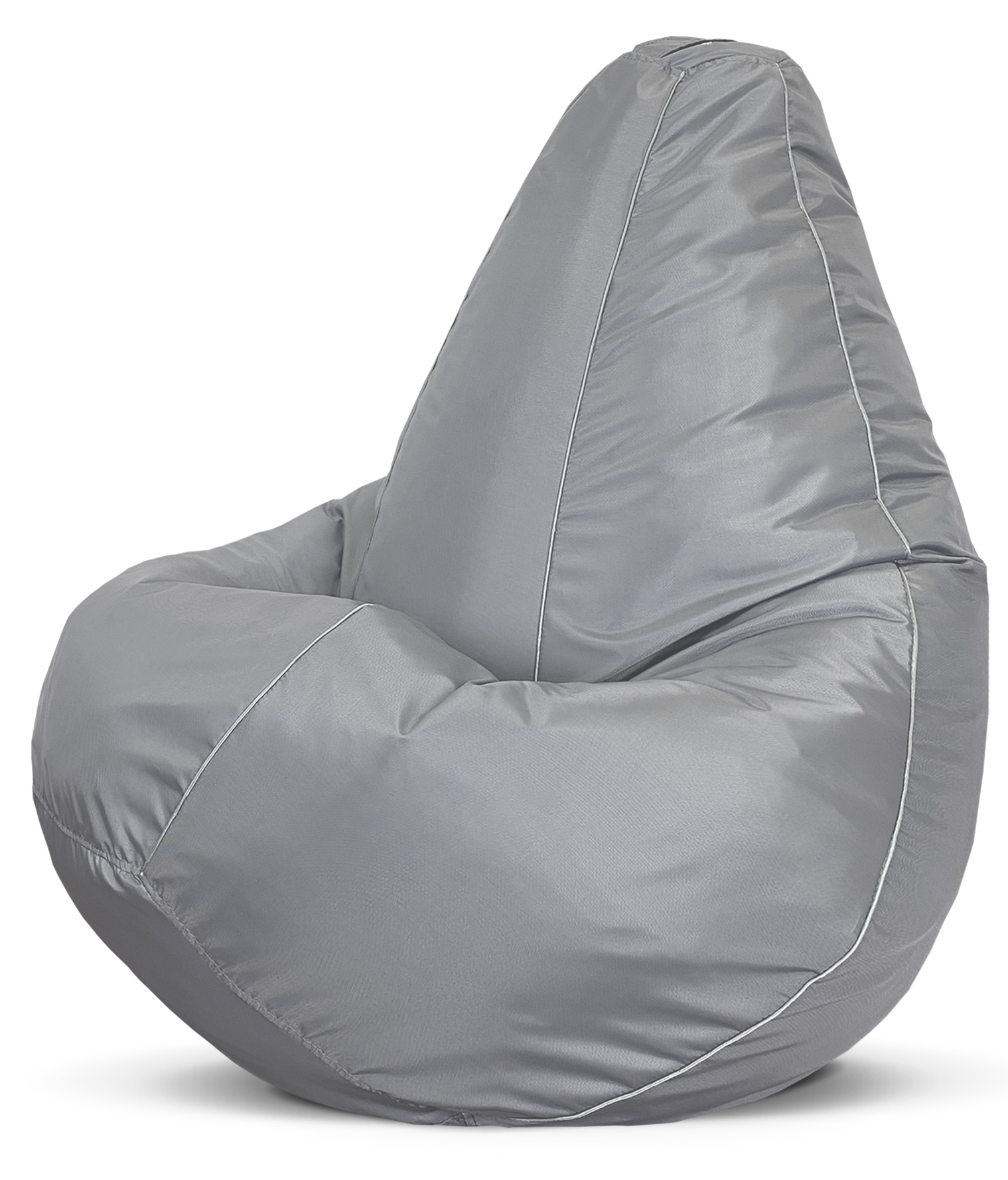 Кресло-мешок PUFLOVE пуфик груша, размер XXXXL, серый оксфорд