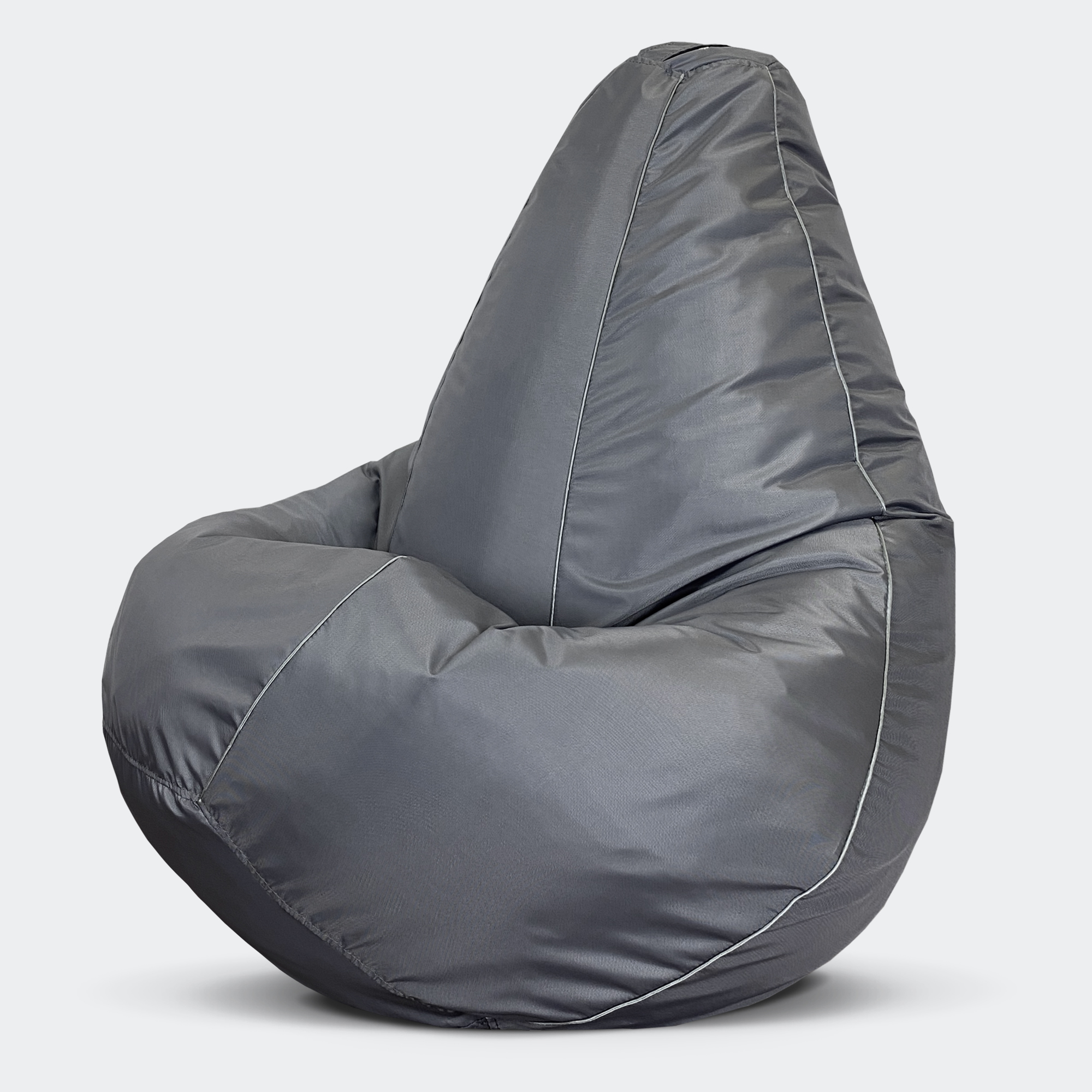 Кресло-мешок PUFLOVE пуфик груша, размер XXXL, серый оксфорд