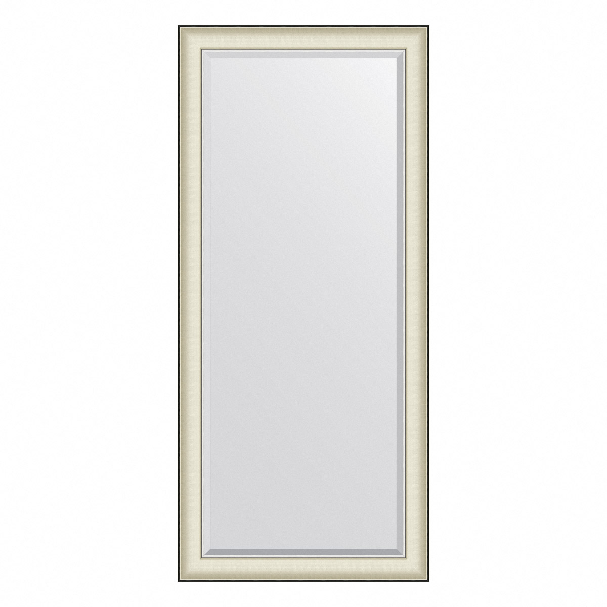 Зеркало в раме 74x164см Evoform BY 7457 белая кожа с хромом