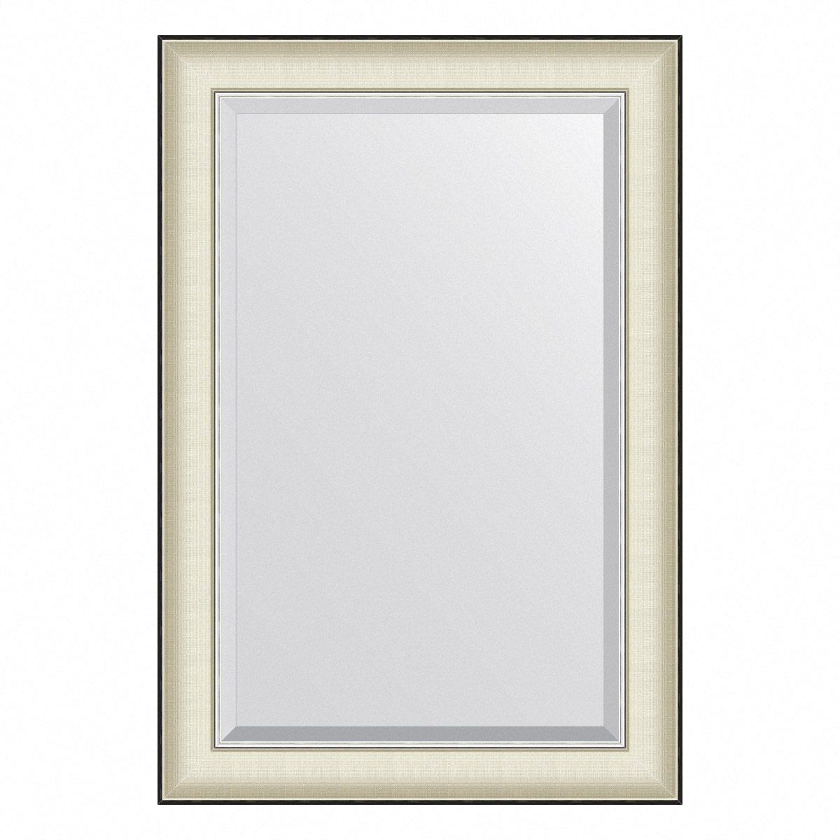 Зеркало в раме 64x94см Evoform BY 7451 белая кожа с хромом