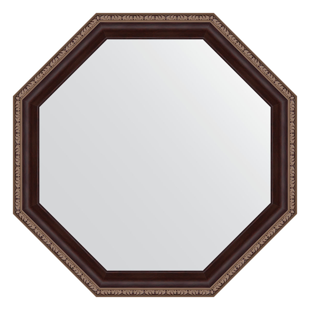 Зеркало в раме 54x54см Evoform BY 7396 махагон с орнаментом