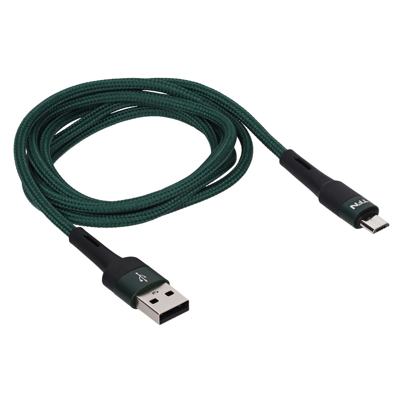 Кабель TFN USB-A/microUSB Envy 1.2m нейлон green