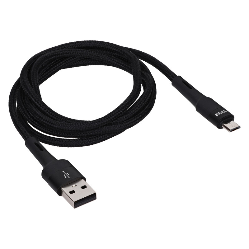 Кабель TFN USB-A/microUSB Envy 1.2m нейлон black