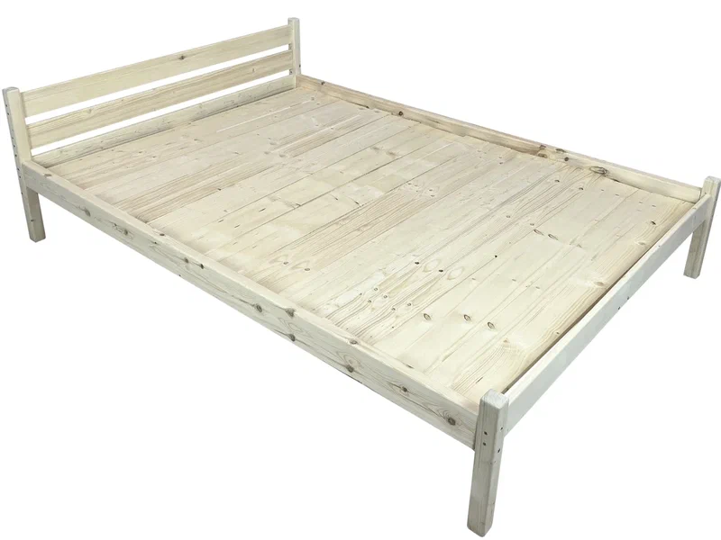 Кровать 1.5-спальная Solarius Классика сплошное основание 190х120, без шлифовки и покрытия