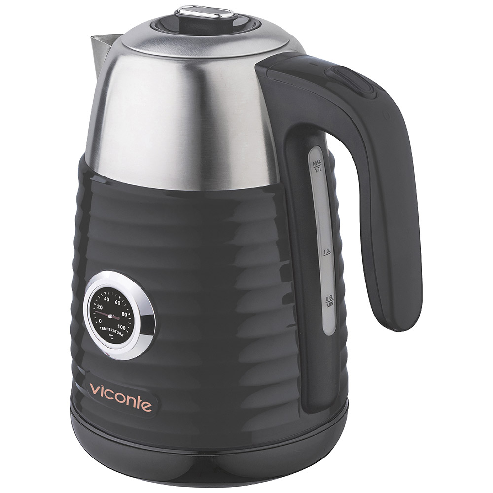 Чайник электрический Viconte VC-3330 1,7 л серебристый, черный