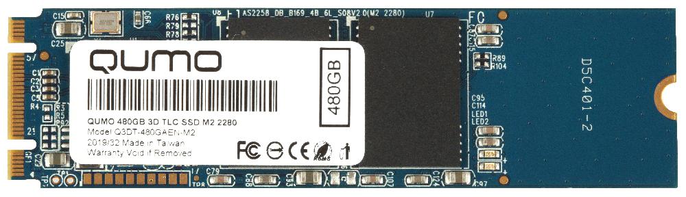 SSD накопитель QUMO Novation M.2 2280 480 ГБ (Q3DT-480GAEN-M2)