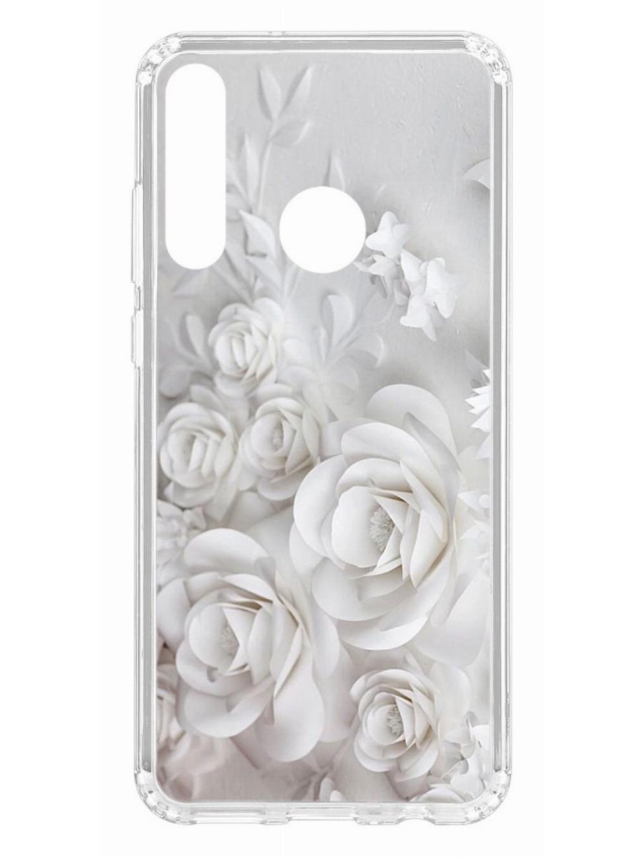 Чехол на Huawei Y6p 2020 Kruche Print White roses