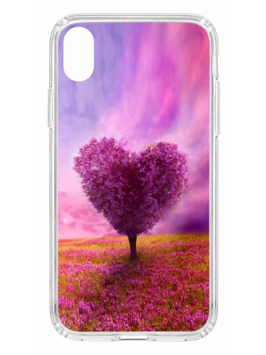 Чехол на Apple iPhone XR Kruche Print Pink heart