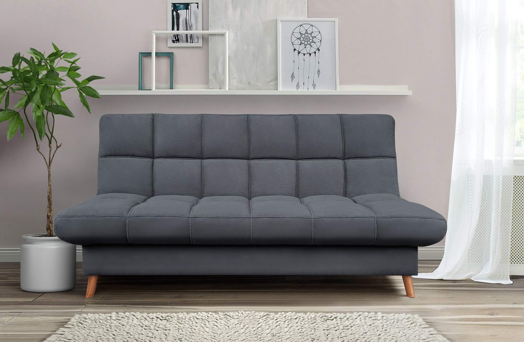 Прямой диван-кровать Фабрика мебели Олимп Стоун с ящиком, без подлокотников 200х93х99 см