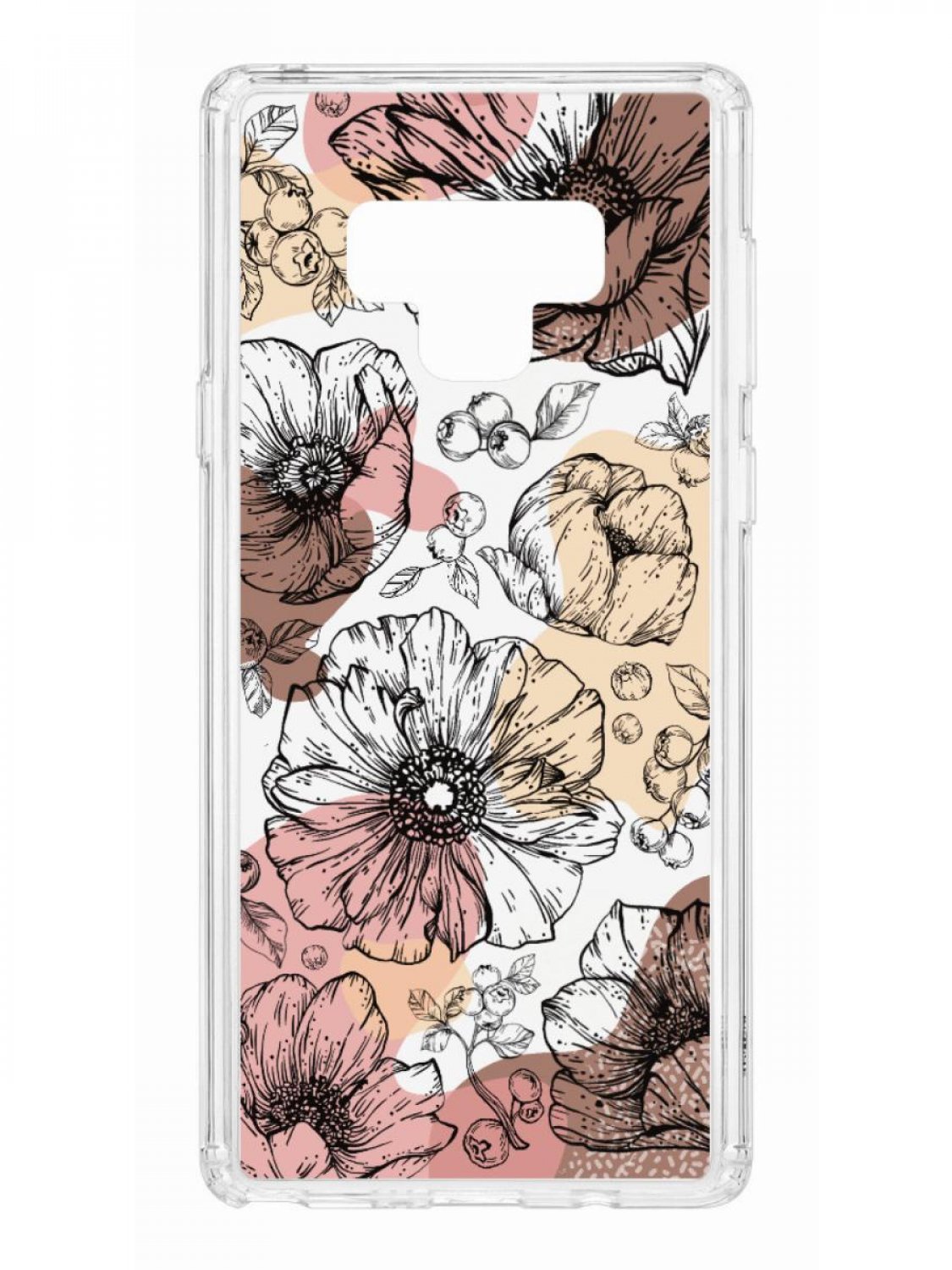Противоударный чехол для Samsung Galaxy Note 9 Kruche Print Ягоды и Цветы с рисунком