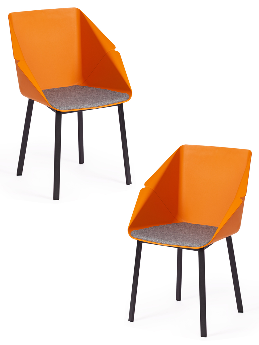 Комплект стульев (2 шт.) TetChair DORO (mod. 8088) оранжевый, серый