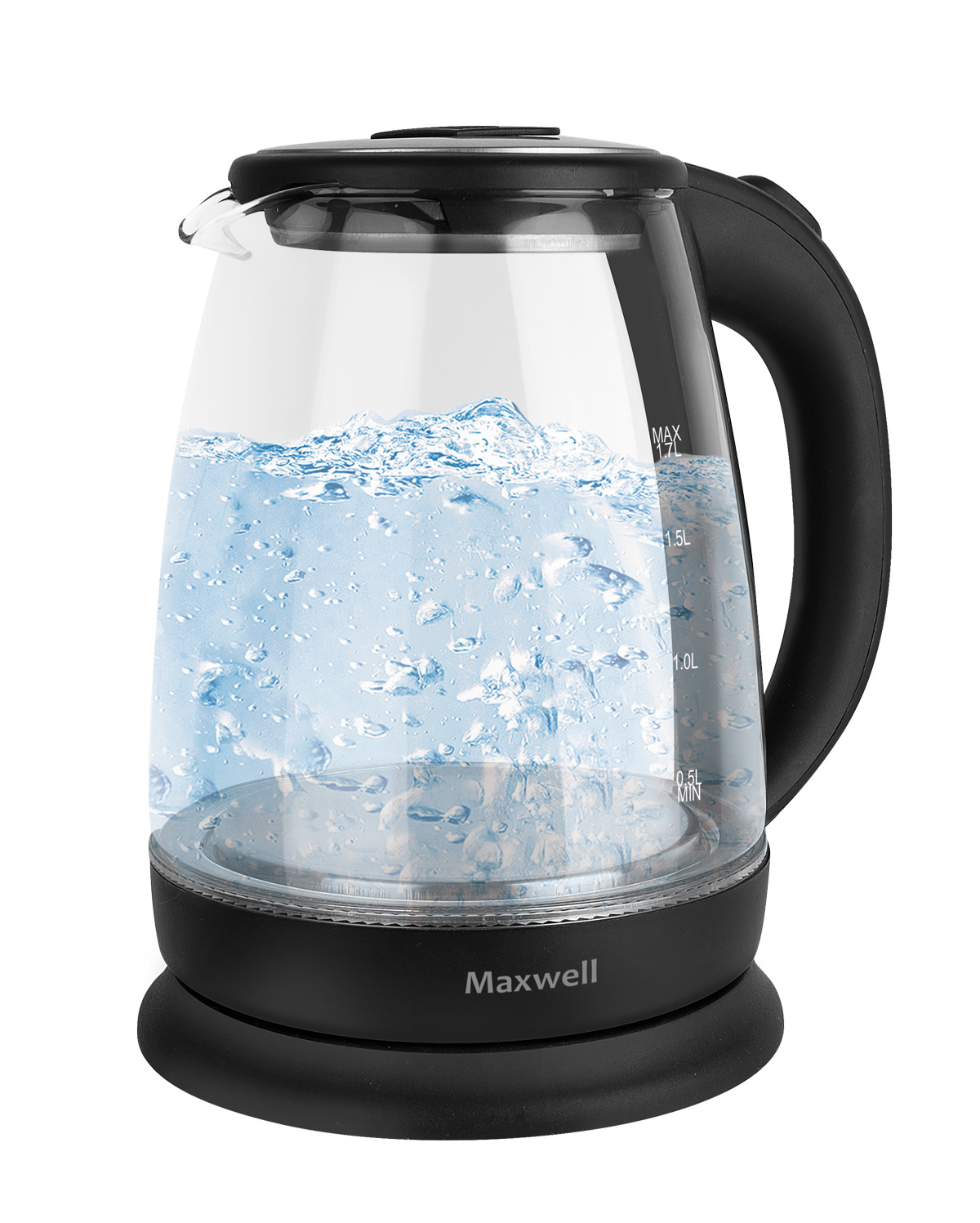 Чайник электрический Maxwell MW-1003 1.7 л Black, Transparent