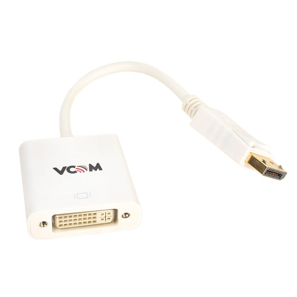 Адаптер VCOM DisplayPort-DVI, M-F 0,15м White (CG602)