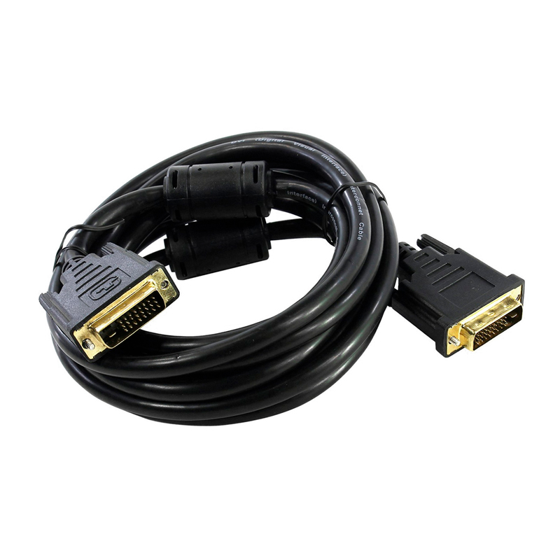 Кабель DVI-D Dual Link 5bites "APC-096-020", позолоченные контакты с ферр. кольцами (2,0м)