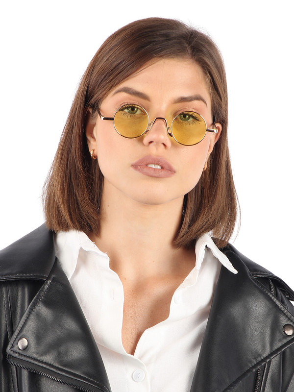 Солнцезащитные очки женские Pretty Mania DT004 желтые