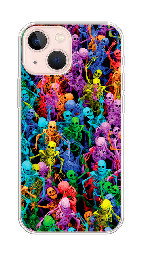Чехол на Apple iPhone 13 mini "Вечеринка скелетов"