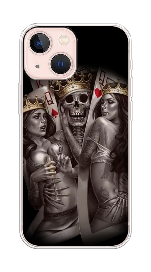Чехол на Apple iPhone 13 mini "Карты король и королевы"