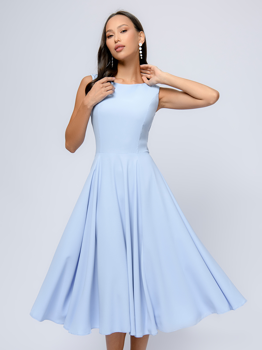 Платье женское 1001dress 0200532SB голубое 54-56