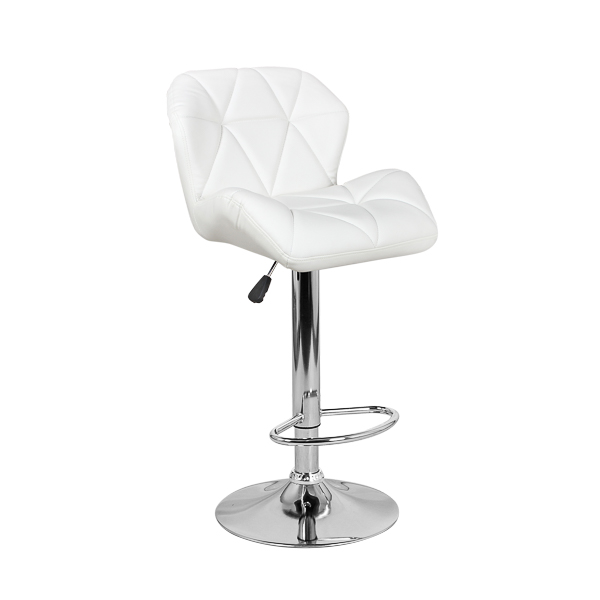 Барный стул дизайнерский Эколайн Алмаз белый