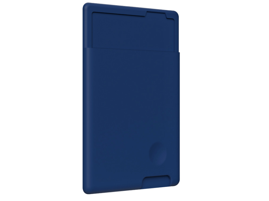 Картхолдер чехол бумажник силиконовый самоклеящийся кошелек для карт для телефона синий