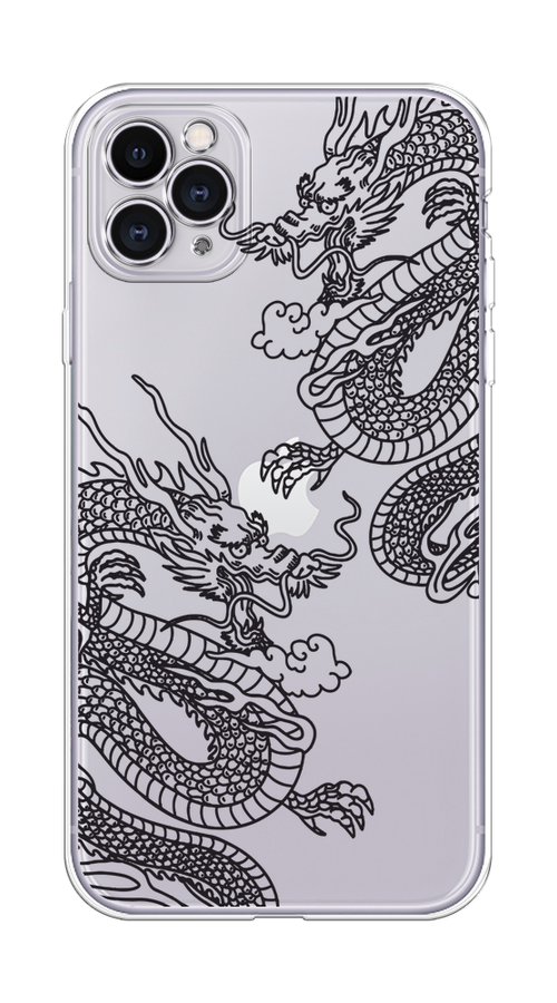 Чехол на Apple iPhone 11 Pro Max "Два китайских дракона"