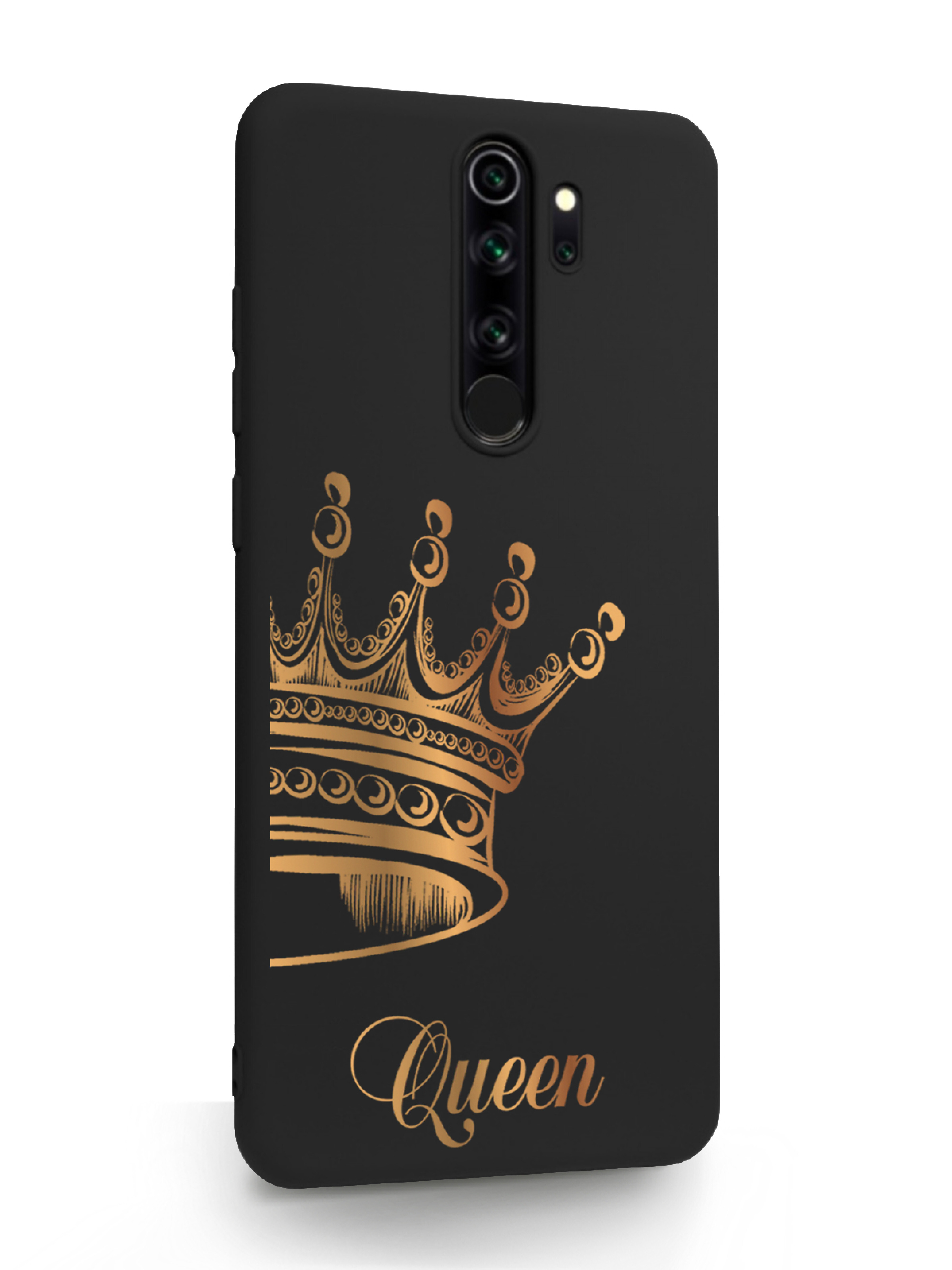 Чехол MustHaveCase Xiaomi Redmi Note 8 Pro Парный чехол корона Queen черный