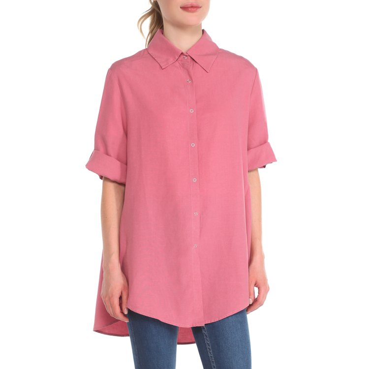 Рубашка женская Maison David MLY2116-1 розовая XS