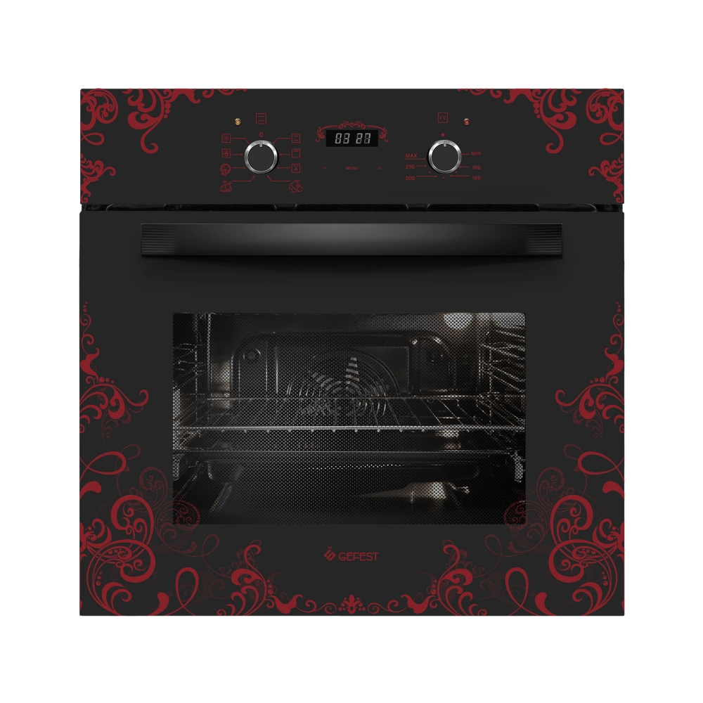 Встраиваемый электрический духовой шкаф GEFEST ЭДВ ДА 622-02 К16 черный, красный