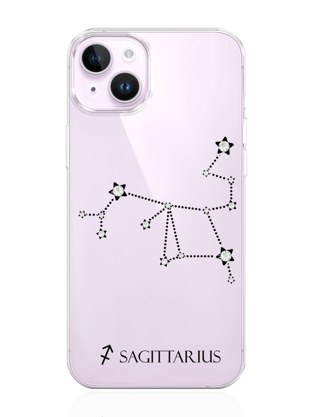 Чехол MustHaveCase для iPhone 14 с инкрустацией кристаллами Lux Стрелец Sagittarius