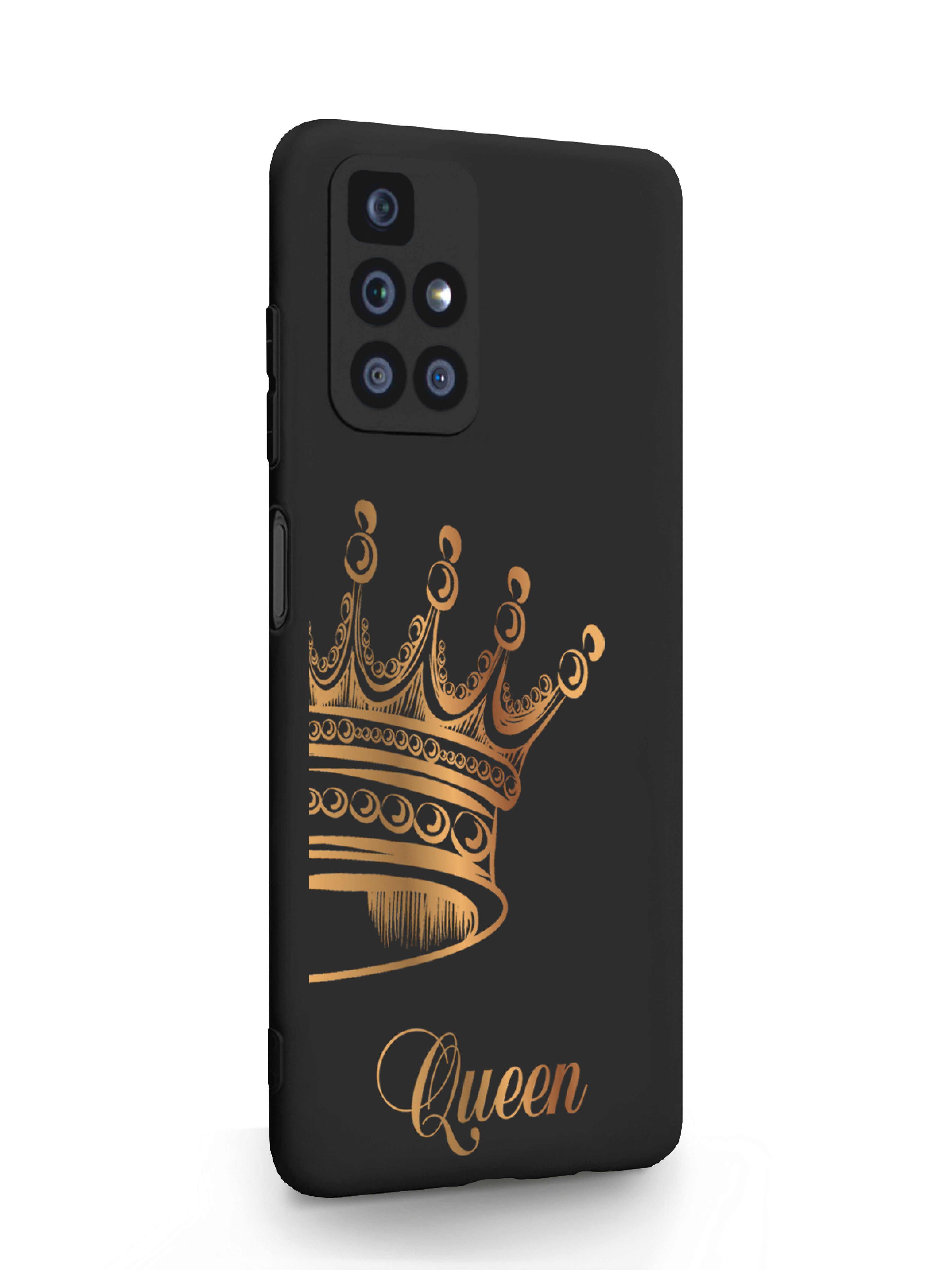 Чехол MustHaveCase Xiaomi Redmi 10 Парный чехол корона Queen черный