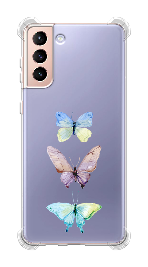 Чехол Awog на Samsung Galaxy S21 + / Самсунг S21 + "Акварельные бабочки"