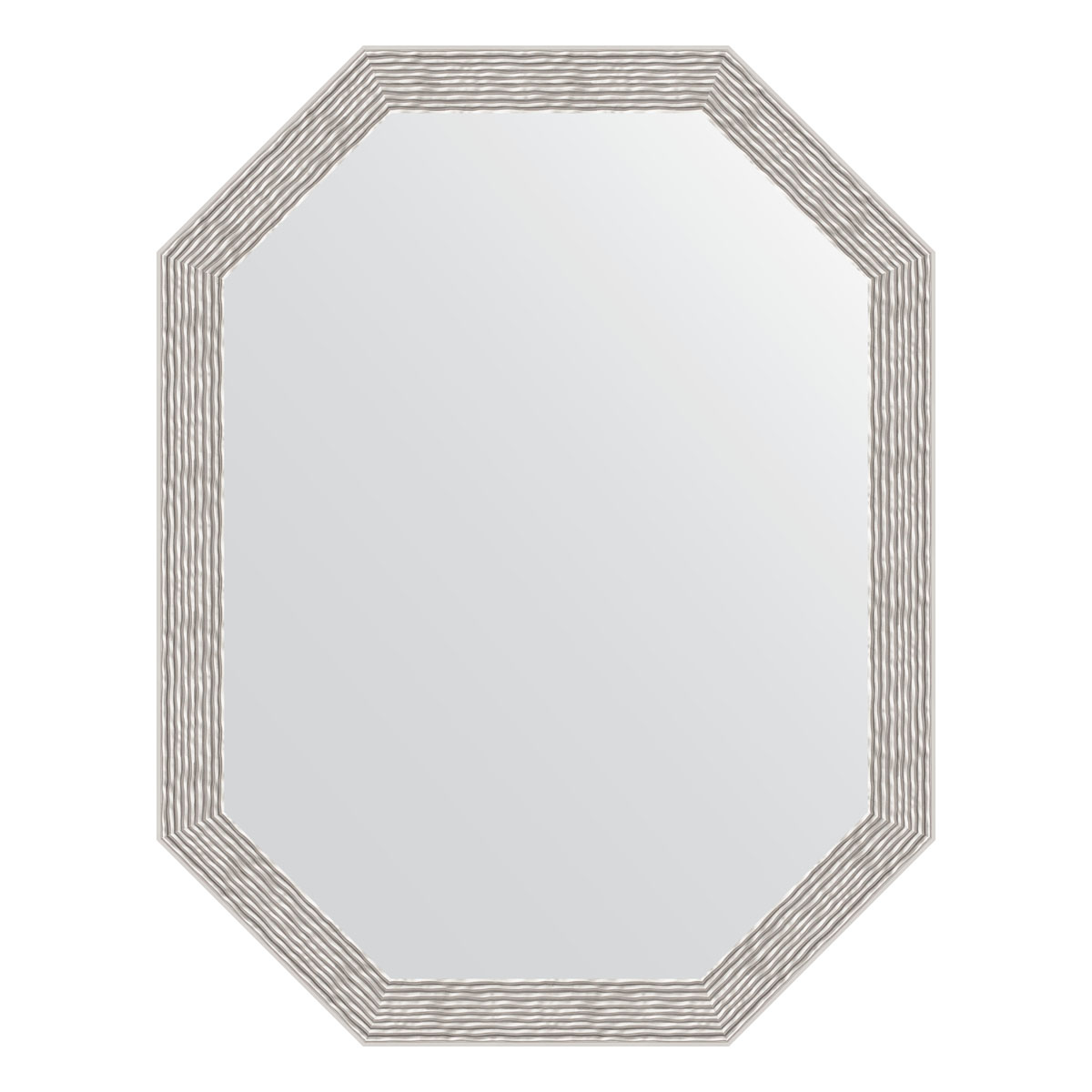 Зеркало в раме 53x68см Evoform BY 7010 волна алюминий