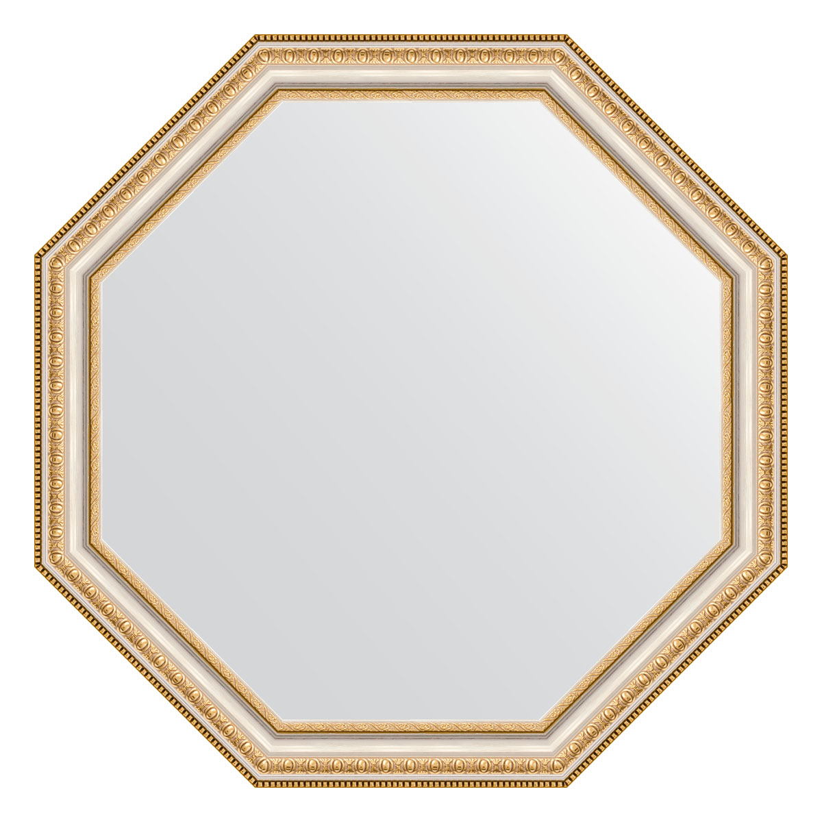 Зеркало в раме 66x66см Evoform BY 3980 золотые бусы на серебре