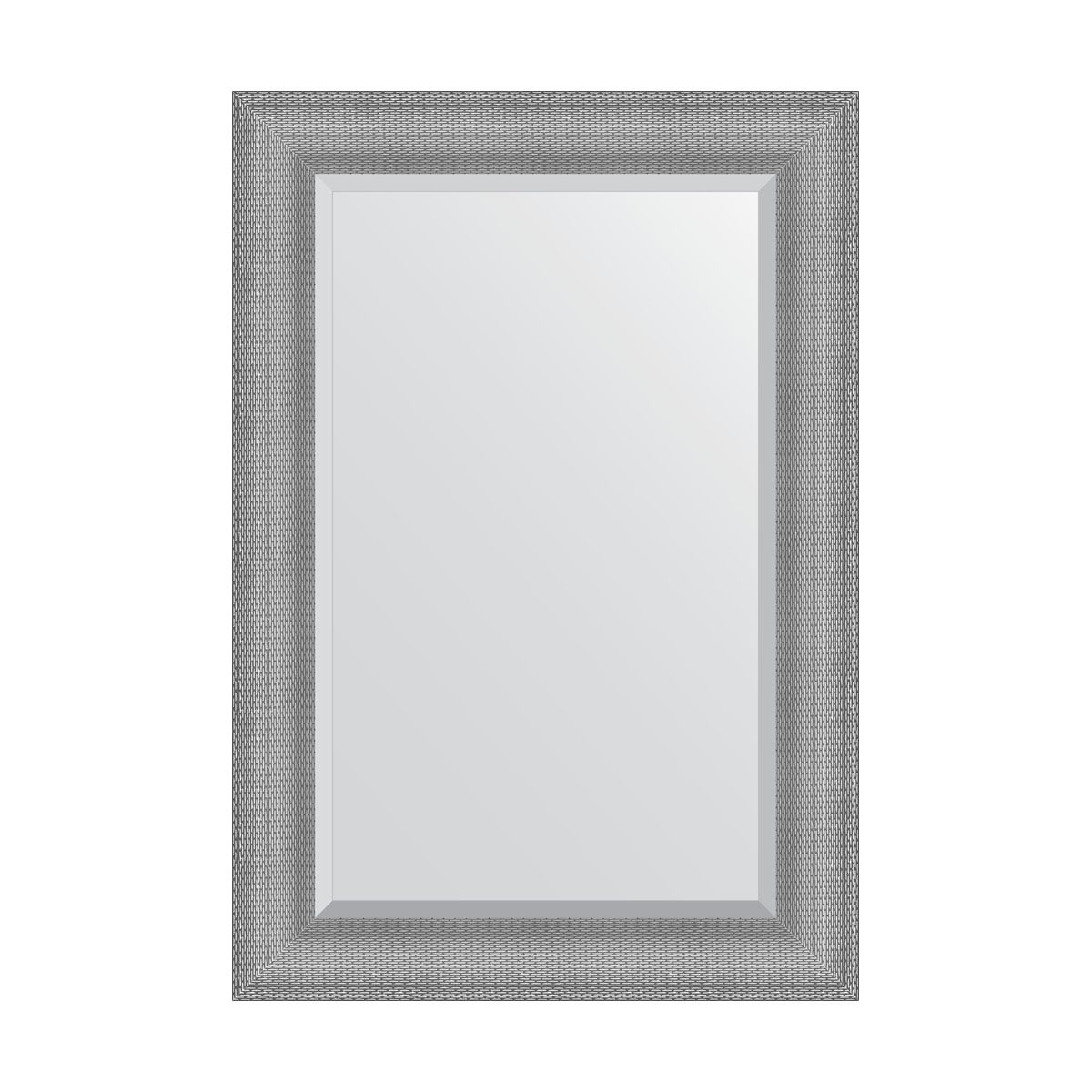 Зеркало в раме 67x97см Evoform BY 3936 серебряная кольчуга