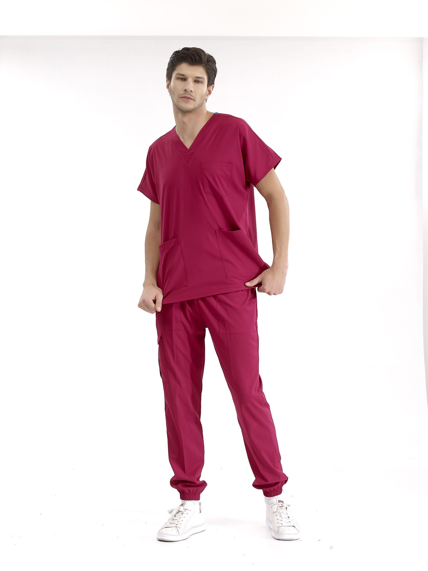 Костюм медицинский мужской Cizgimedikal Uniforma EJL100 розовый L