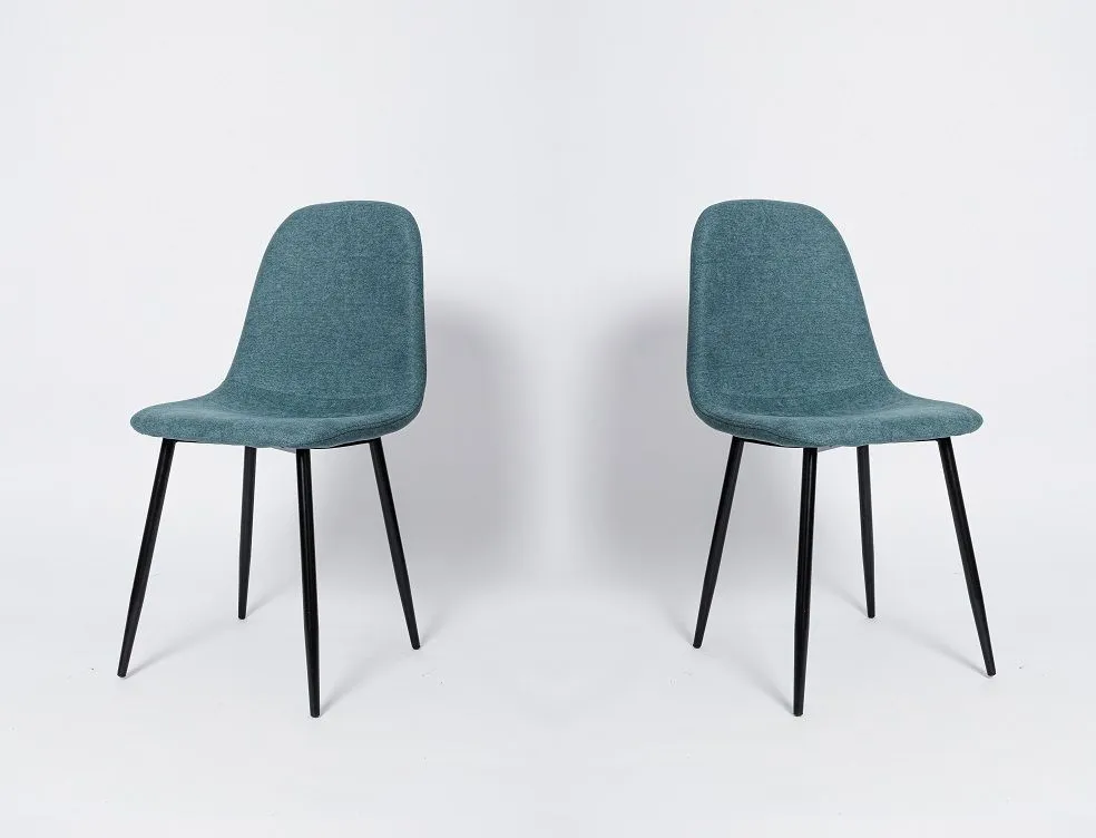 Комплект стульев для кухни La Room XS2441, 2 шт, морская волна, ткань