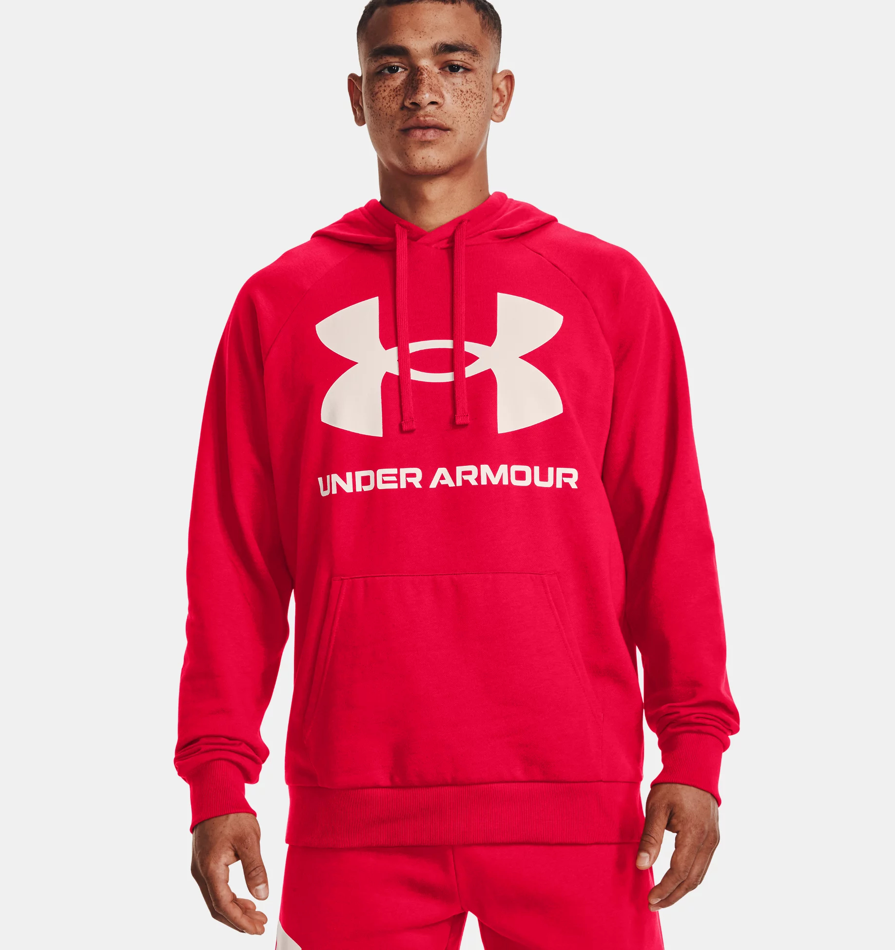 Худи мужское Under Armour Rival Fleece Big Logo HD красный S