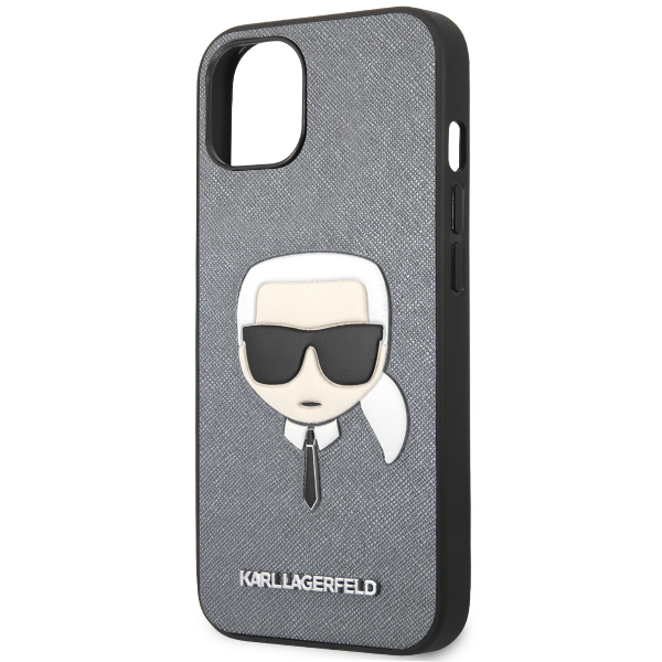 Чехол iPhone 14 Plus Karl Lagerfeld Sakh, серебристый