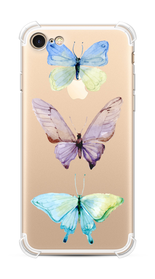 Чехол Awog на Apple iPhone SE 2020 / Айфон SE 2020 "Акварельные бабочки"