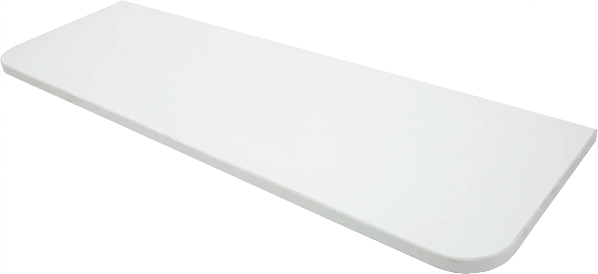 Полка мебельная закруглённая угловая 80x25x1.6 см ЛДСП цвет белый премиум